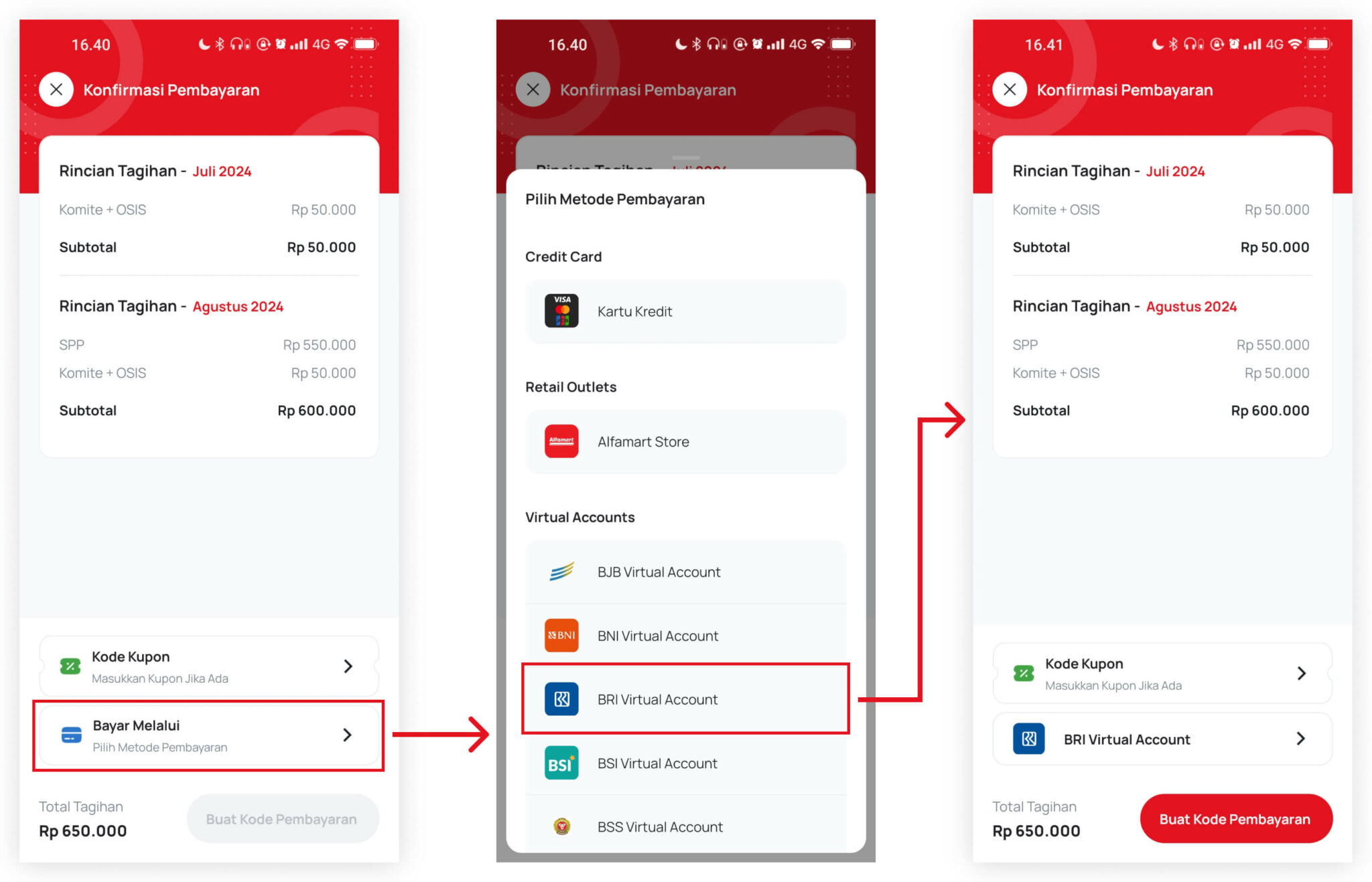 Cara Pembayaran SPP Sekolah Di Aplikasi SMK MHS Batam - SMK BATAM MHS | MULTISTUDI HIGH SCHOOL