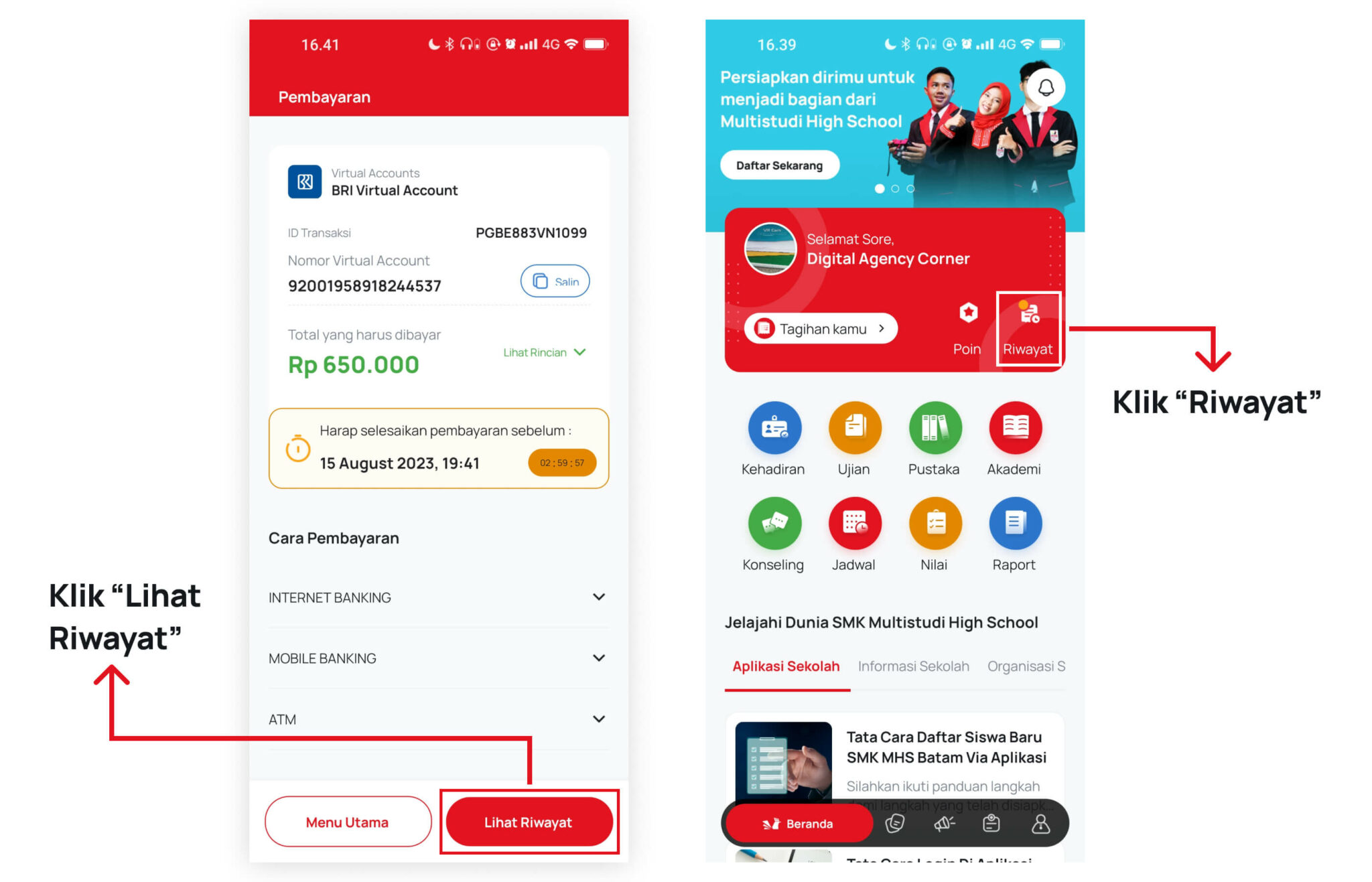 Cara Pembayaran SPP Sekolah Di Aplikasi SMK MHS Batam - SMK BATAM MHS ...